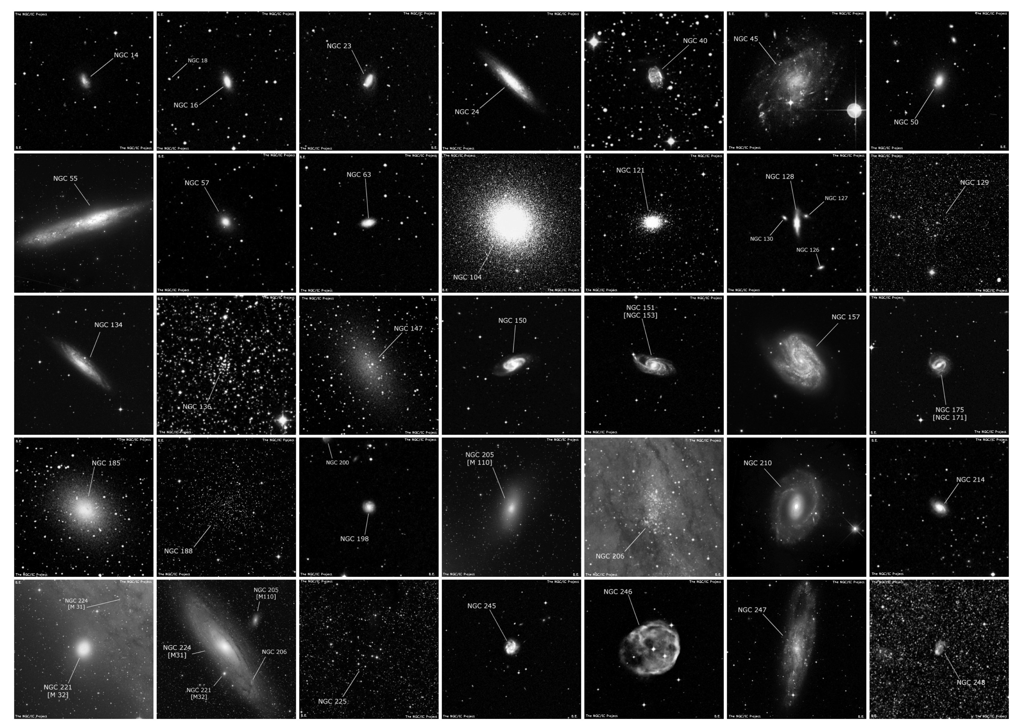 English Version - NGC, New General Catalogue, objets, objects, catalogue NGC, NGC photographie ...