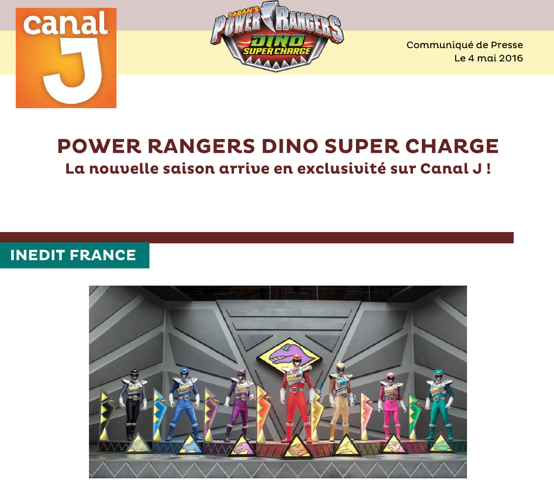Power Rangers Dino Super Charge arrive sur Canal J