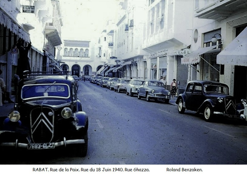 NOMS DE RUES DE RABAT DES ANNÉES 50.18 JUIN 1940.