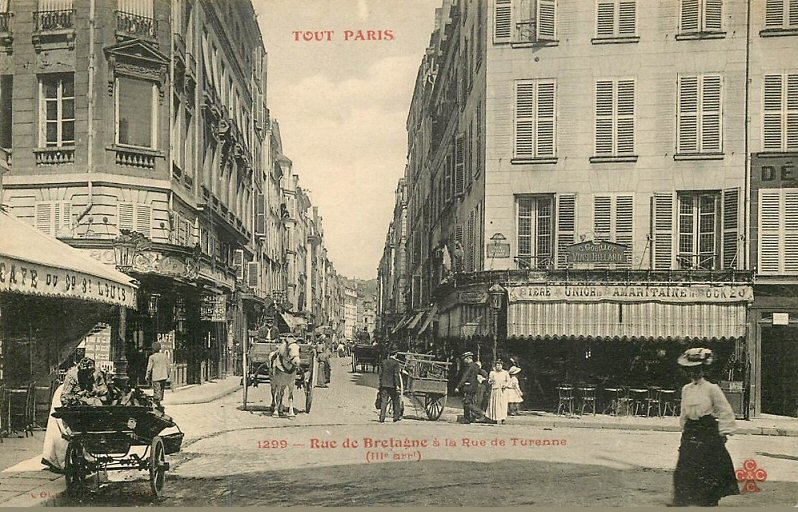 PARIS LE MARAIS.RUE DE BRETAGNE. PHOTOS D'AUTREFOIS.