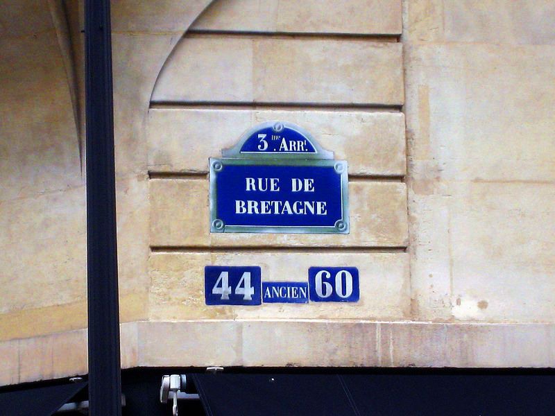 RUE DE BRETAGNE. PARIS 3ème. LE MARAIS.