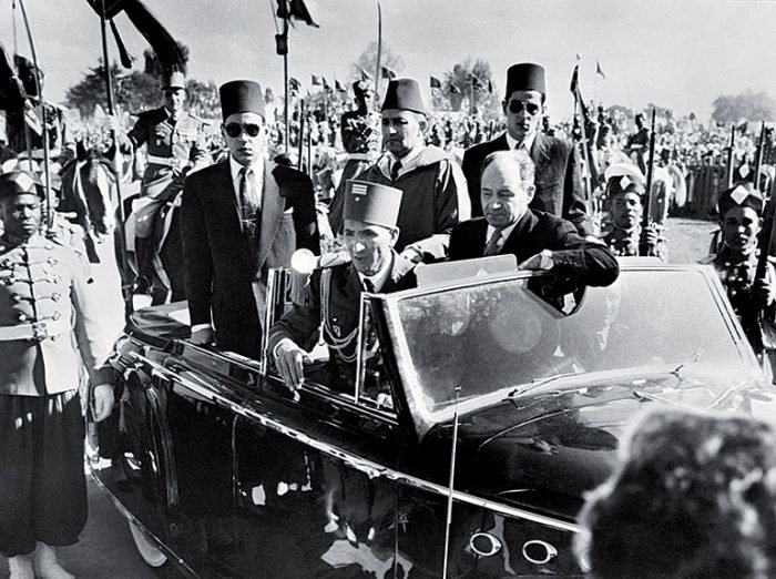 RETOUR D'EXIL POUR LE SULTAN MOHAMMED V DU MAROC.