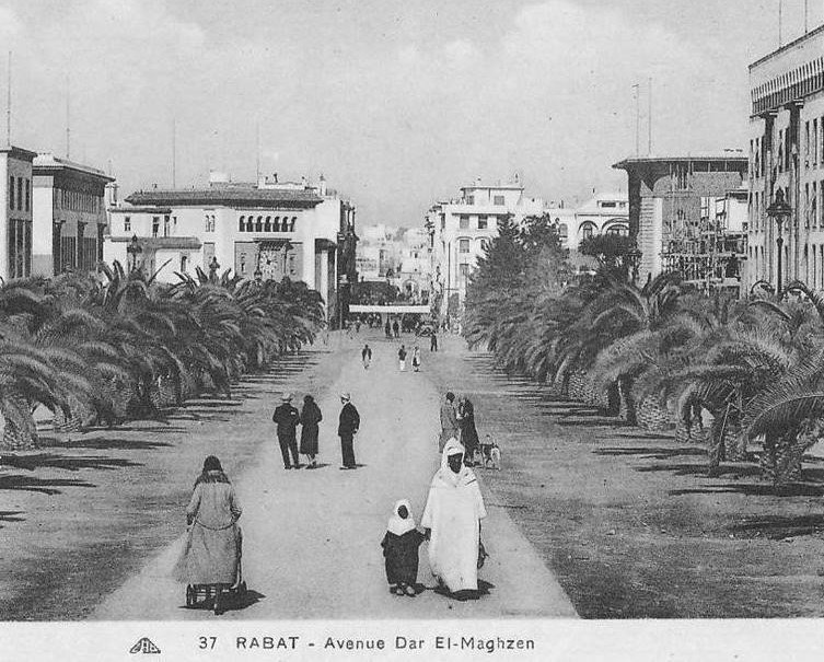 NOMS DE RUES DE RABAT DES ANNÉES 50. DAR EL MARGHZEN