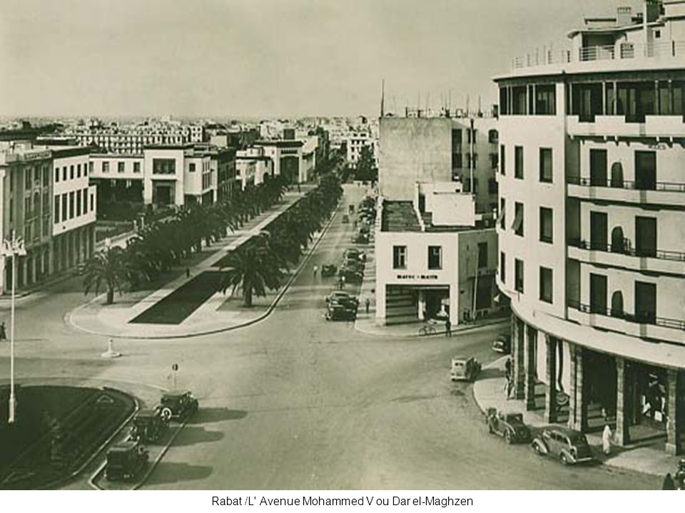 NOMS DE RUES DE RABAT DES ANNÉES 50. DAR EL MARGHZEN