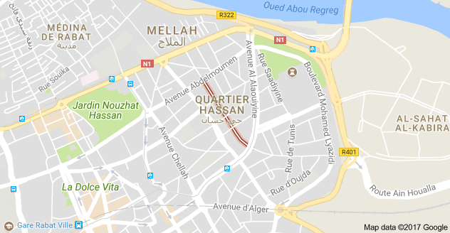 NOMS DE RUES DE RABAT DES ANNÉES 50.VALENCE.