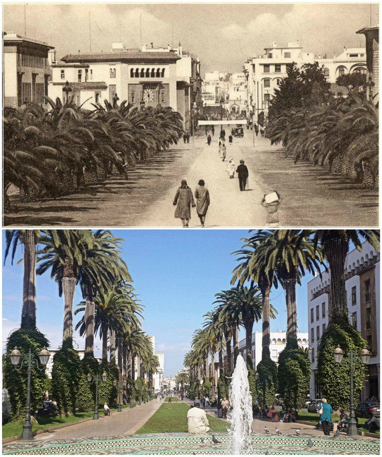 NOMS DE RUES DE RABAT DES ANNÉES 50. DAR EL MARGHZEN