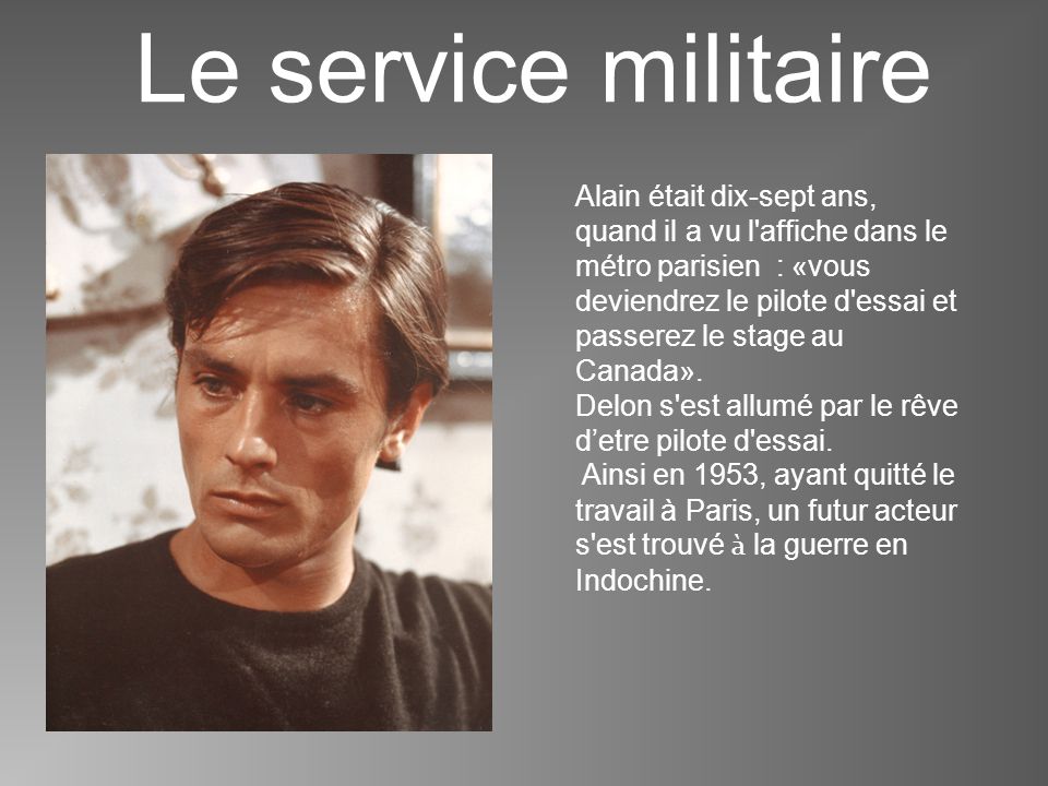 LE SERVICE MILITAIRE DE ALAIN DELON EN 1953.