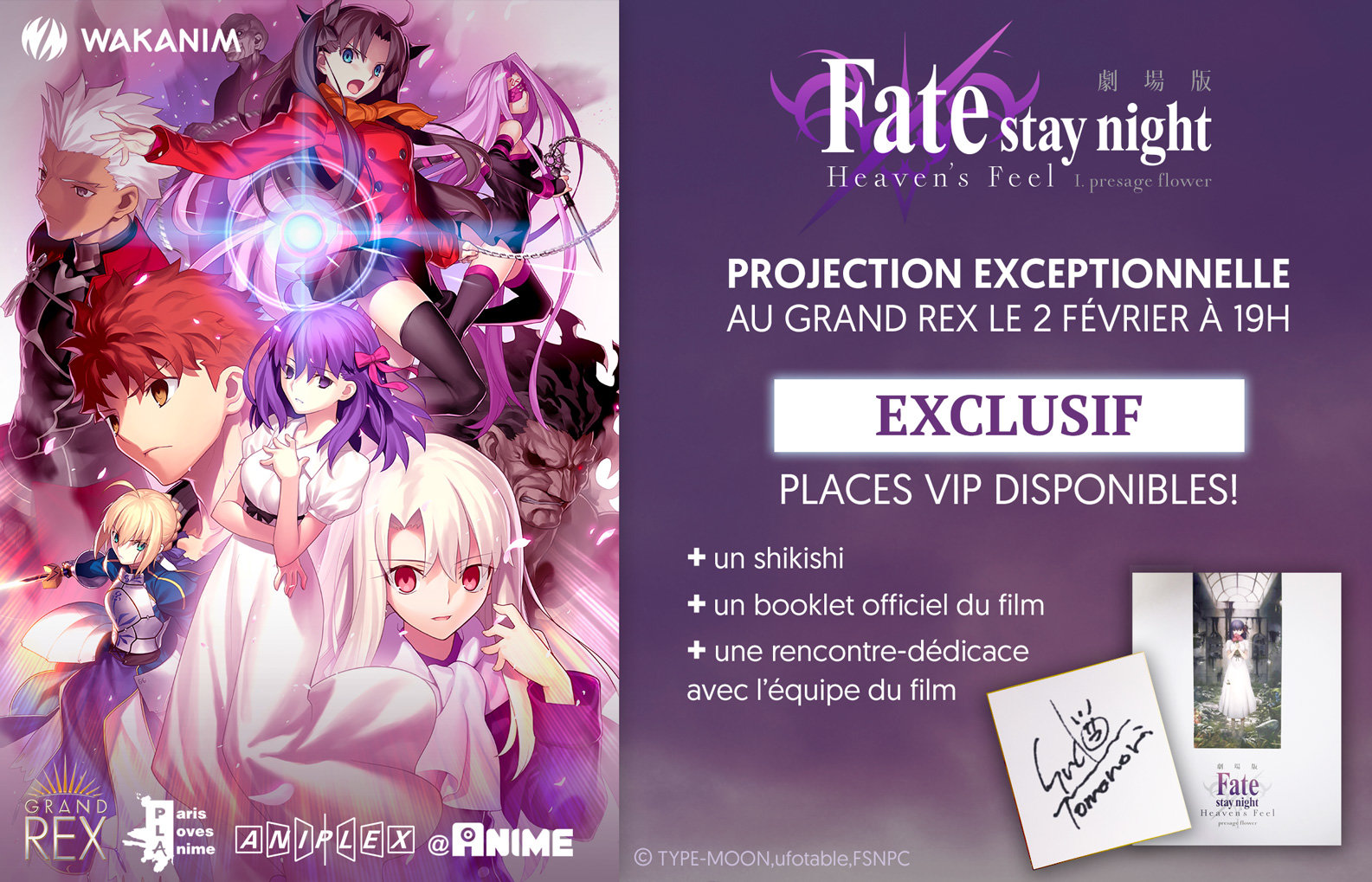 Fate/stay night Heaven’s Feel diffusé au Grand Rex à Paris