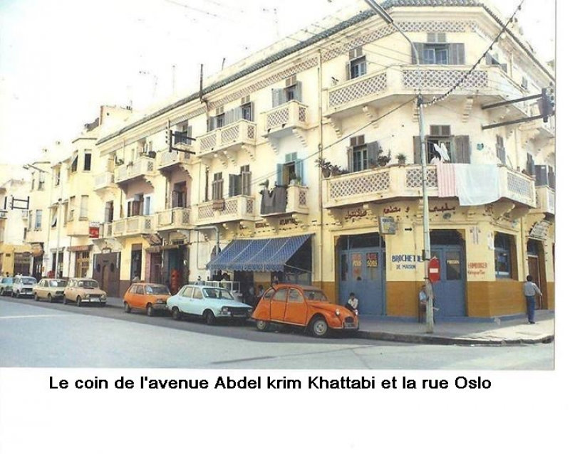 NOMS DE RUES DE RABAT DES ANNÉES 50. ALEX.