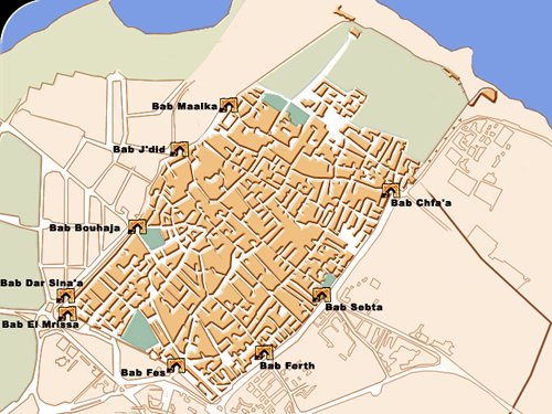 Les portes de l’ancienne médina de la ville de Salé.
