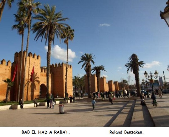 LA PORTE DU REMPART DE BAB ROUAH VERS BAB ELHAD A RABAT.