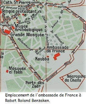 INVITATION A L'AMBASSADE DE FRANCE A RABAT.