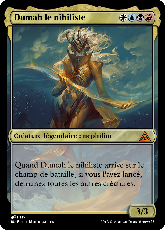 Hey on a terminé avec les nephilims tricolore on passe donc maintenant ...