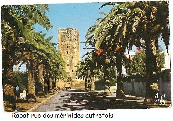 NOMS DE RUES DE RABAT DES ANNÉES 50.MERINIDES.