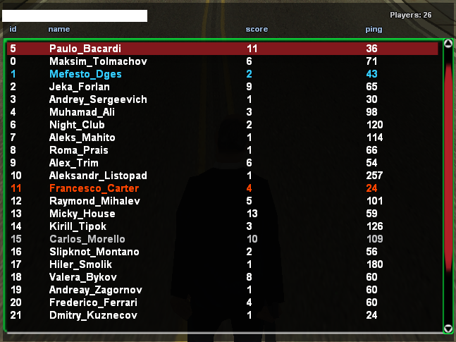 Interface Tchat / SAMP GUI Plusieurs Choix