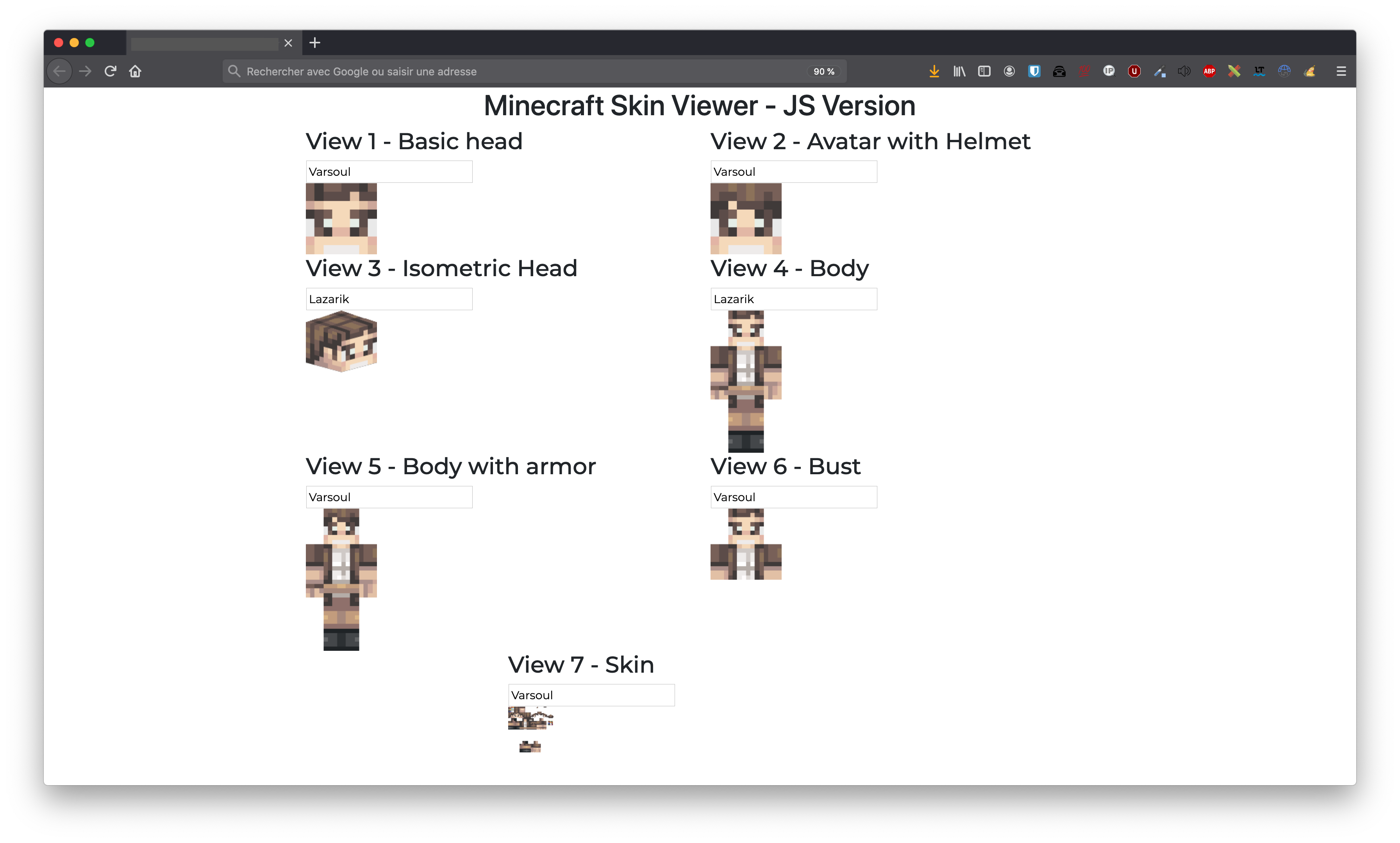 GitHub - imtomjorge/Minecraft-Skin-WebViewer: Small javascript code ...