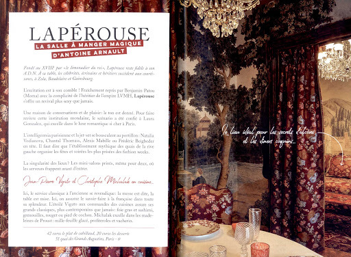 RESTAURANT MYTHIQUE DE PARIS: LA PEROUSE.