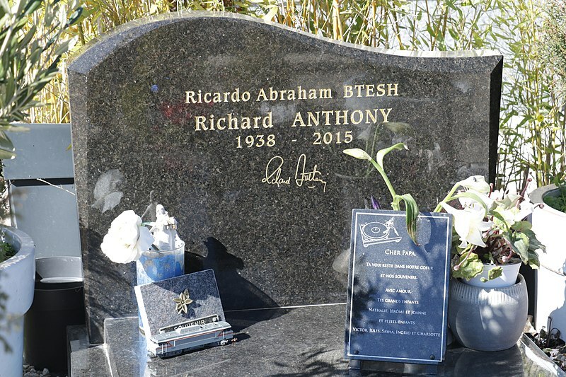 RICHARD ANTHONY. CHANTEUR D'ORIGINE JUIVE.