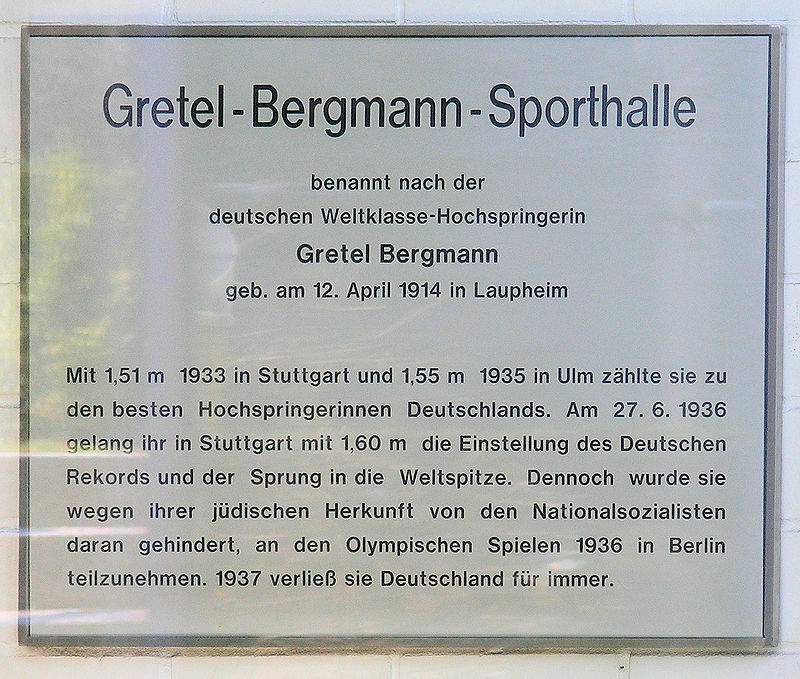 GRETL BERGMANN. ATHLETE SAUT EN HAUTEUR. JUIVE ALLEMANGE.