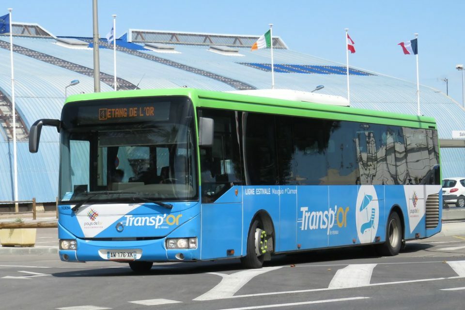 TRANSPORTS EN COMMUN A LA GRANDE MOTTE. 34280.