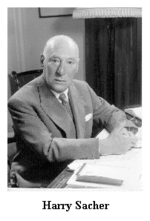 HARRY SACHER. HOMME D'AFFAIRE SIONISTE BRITANNIQUE.