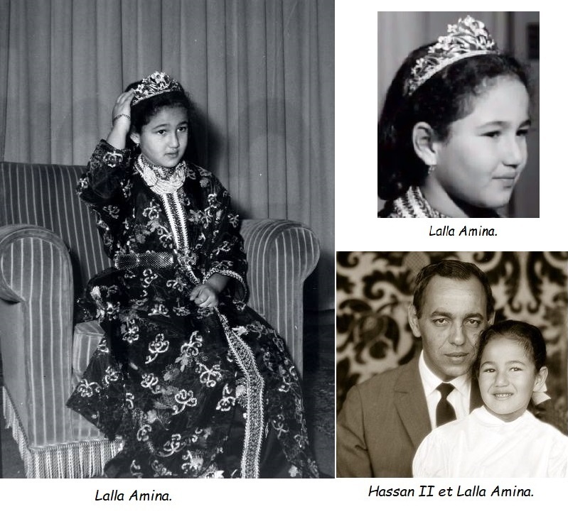 LES TROIS EPOUSES DU ROI MOHAMMED V DU MAROC.