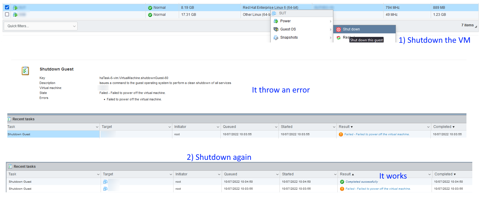 Curious Error When Shutdown A Vm Rvmware