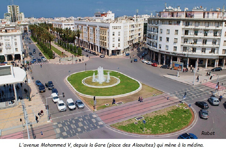 VISITE DEPUIS L'AVENUE MOHAMMED V A RABAT.