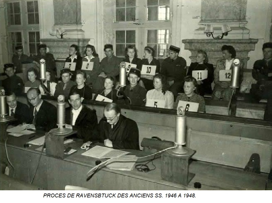 PROCES DE RAVENSBTUCK DES ANCIENS SS. 1946 A 1948.