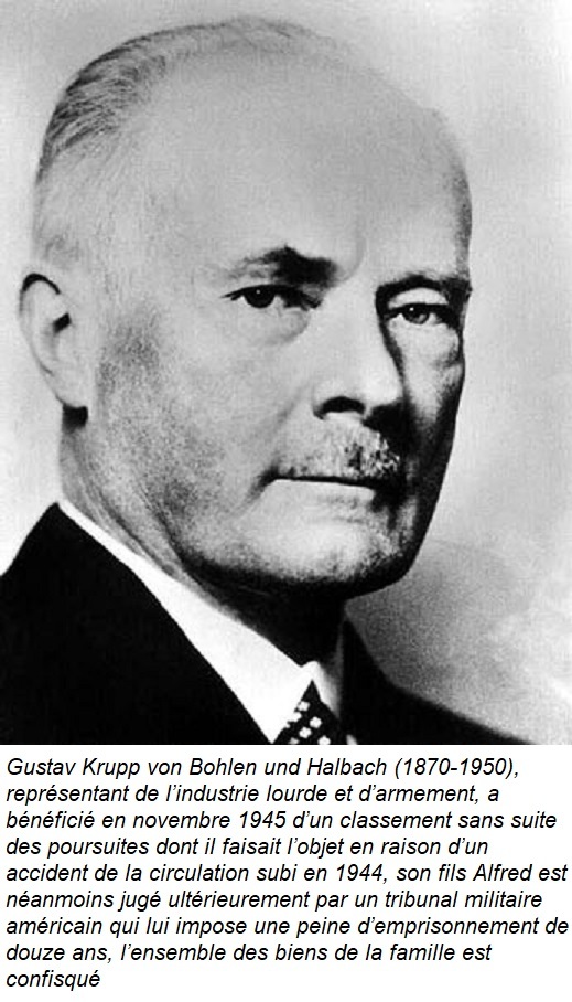 GUSTAV KRUPP VON BOHLEN. CRIMINEL DE GUERRE NAZI.