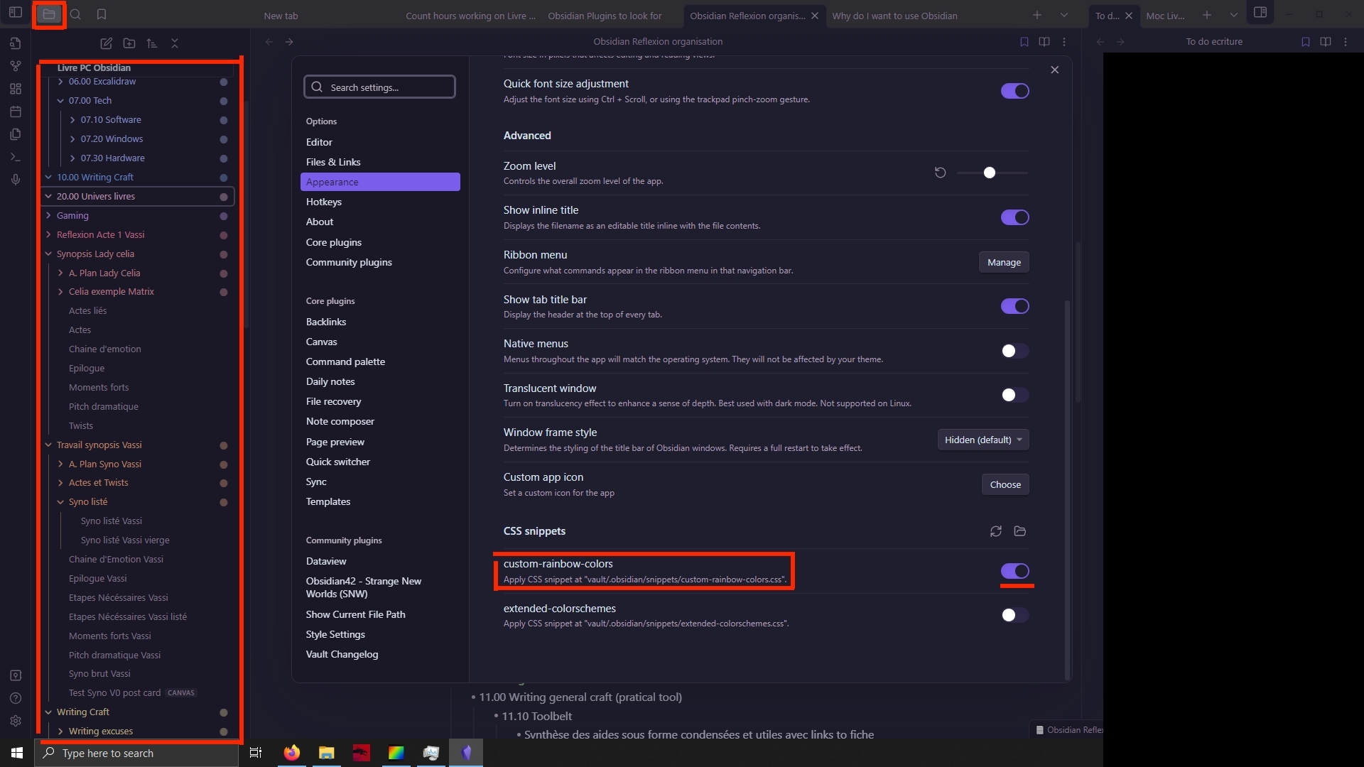 [Bug report] subfolder color inheritance, on Bookmarks, with Custom Rainbow Folder Colors ...