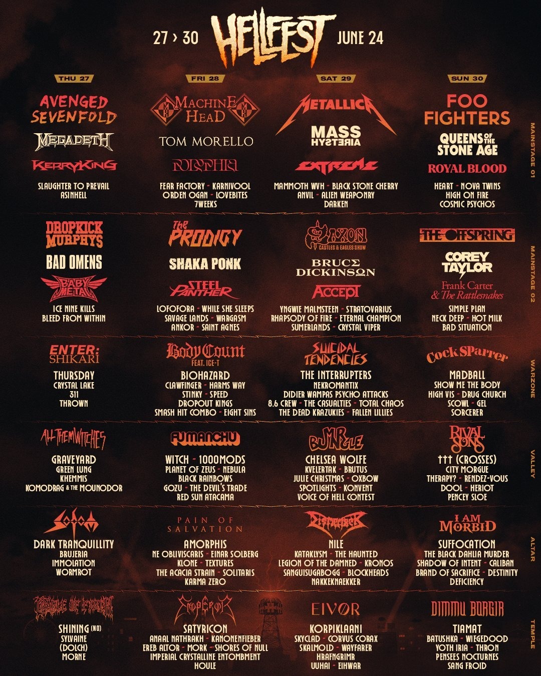 HELLFEST 2024, tous les groupes à ne pas manquer - Freakin' Geek